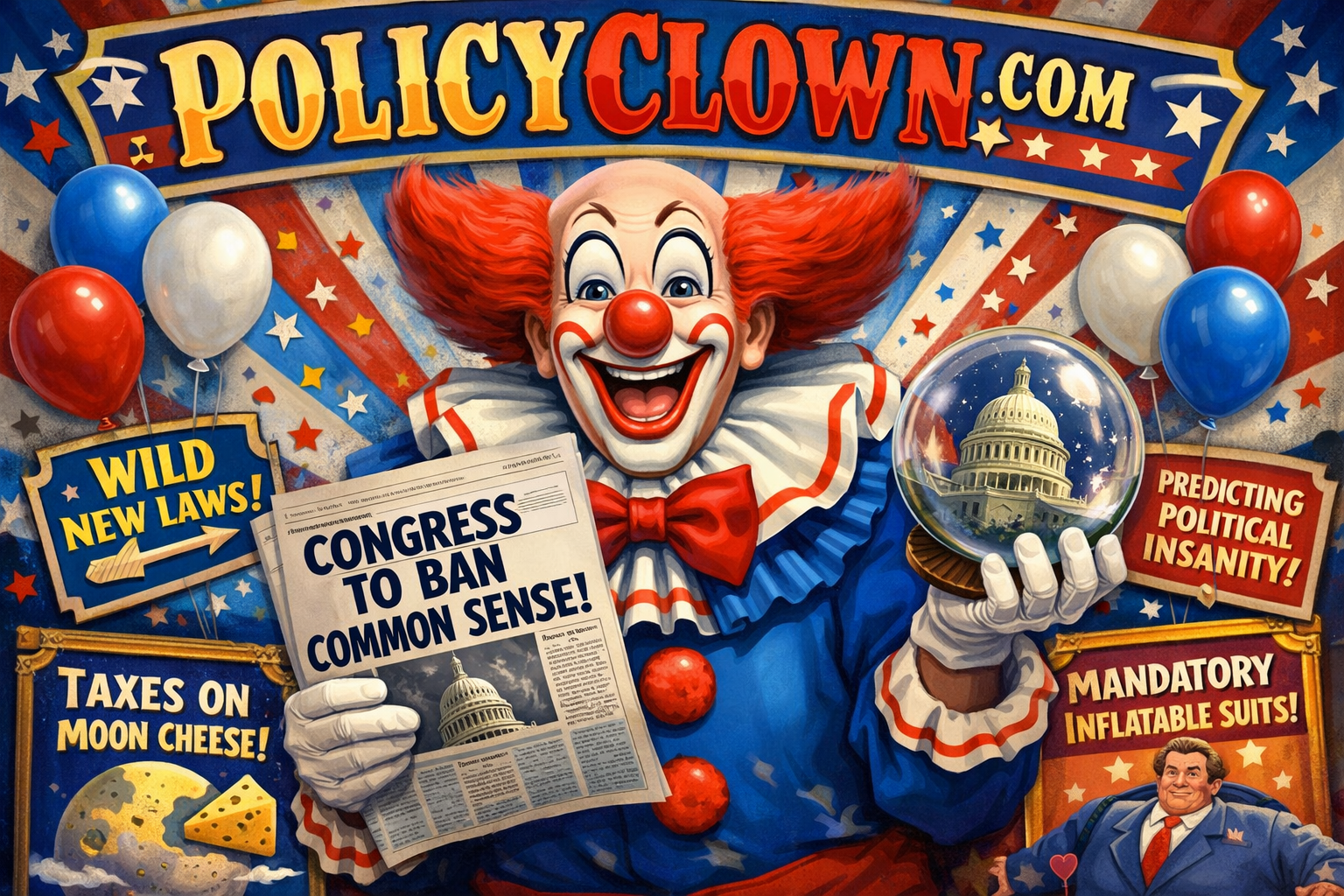 Policy Clown - Daily Satirical Political Predictions